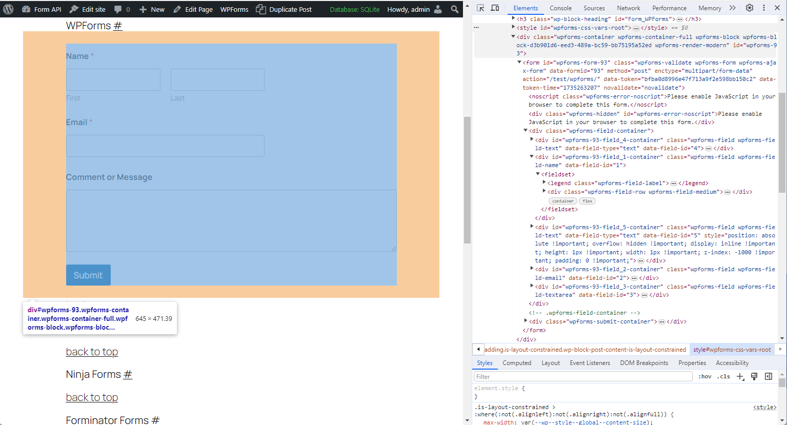 Add unique form id to form block - CF7 Skins Blog